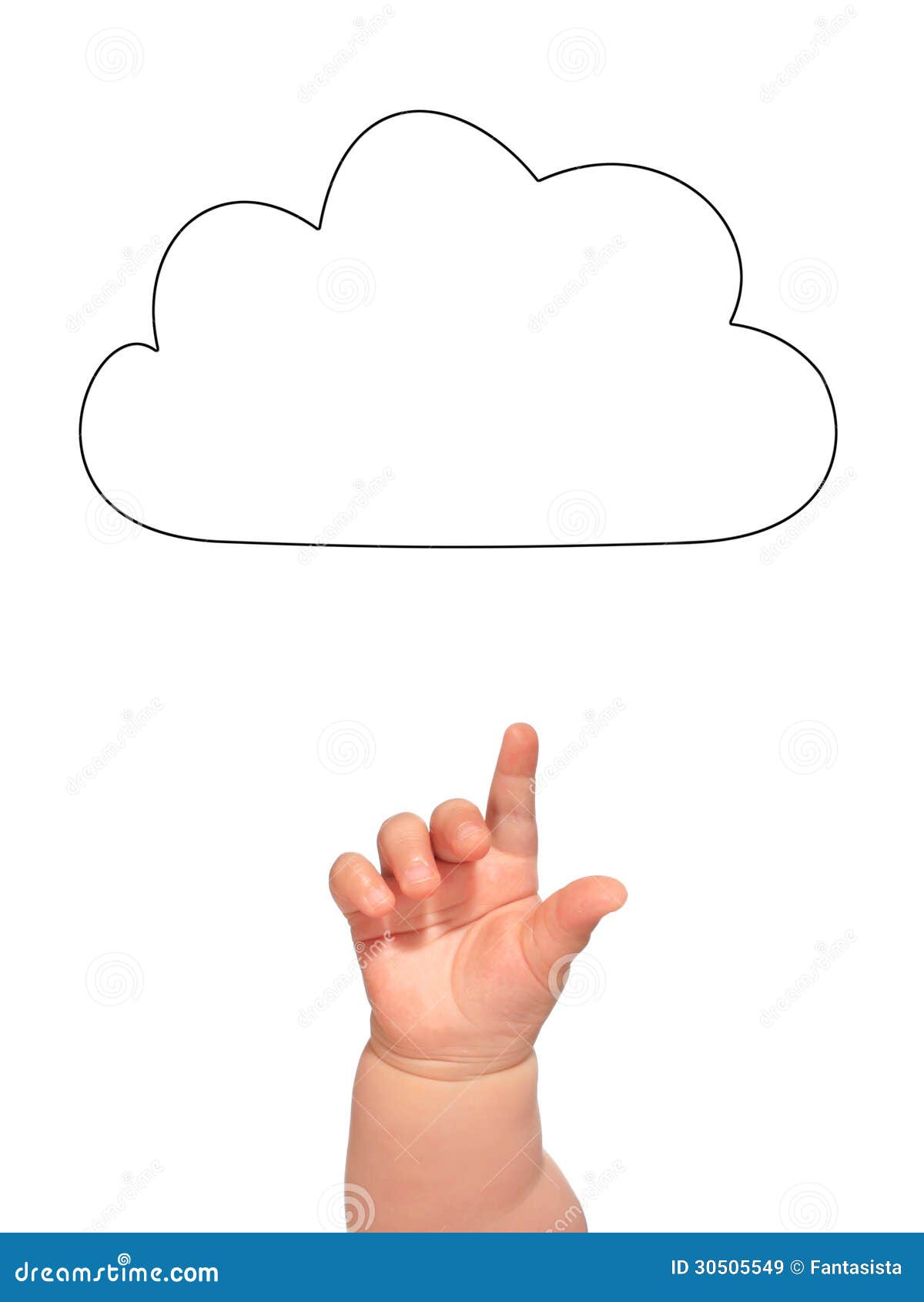 Cloud and hand. stock image. Image of hand, cloud, baby - 30505549