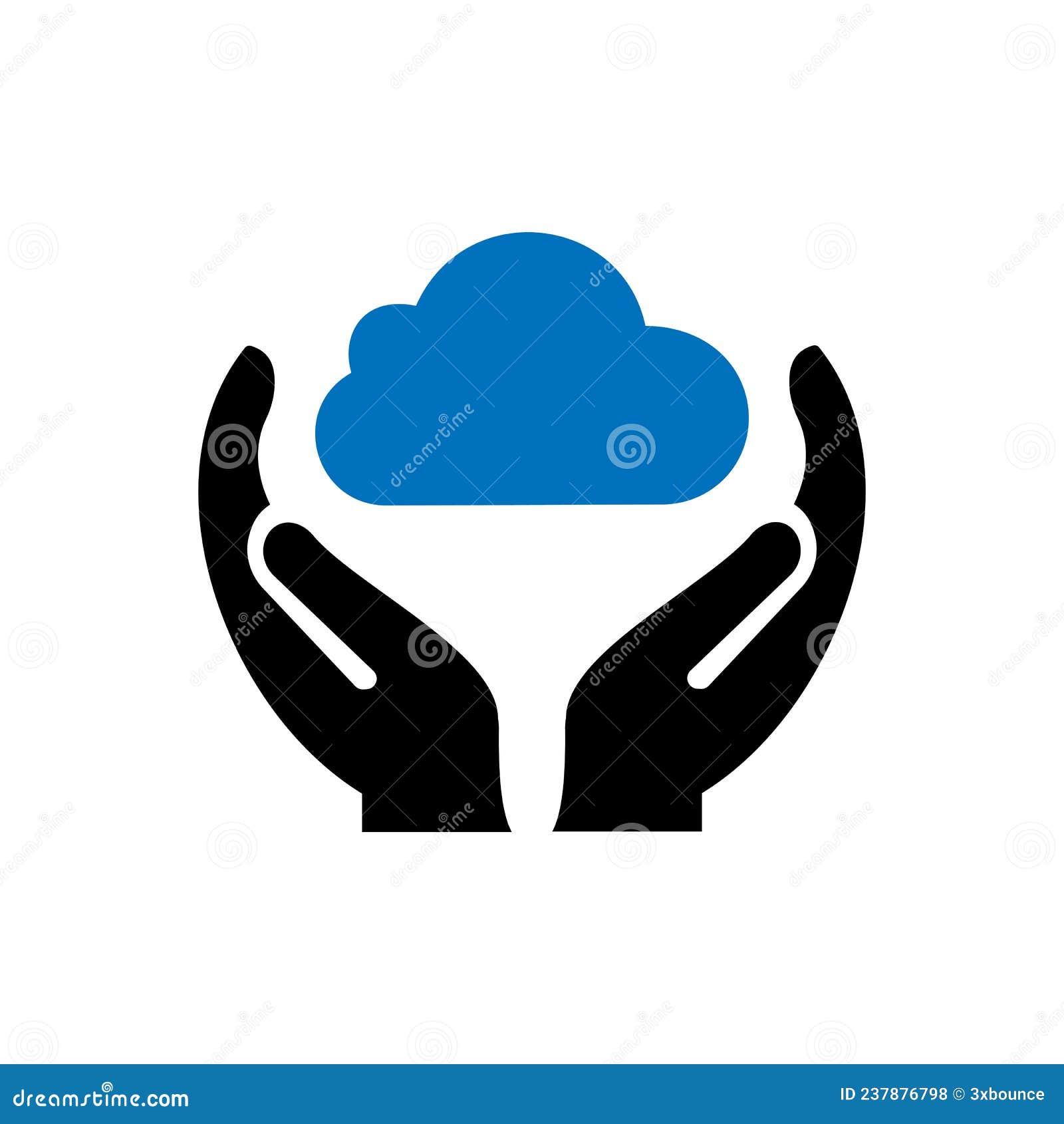 Cloud Hand Logo Design. Cloud Logo with Hand Concept Vector Stock ...
