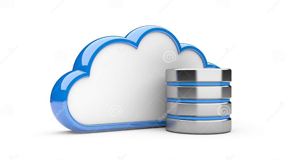 Cloud with Hdd, Database Concept Stock Illustration - Illustration of ...
