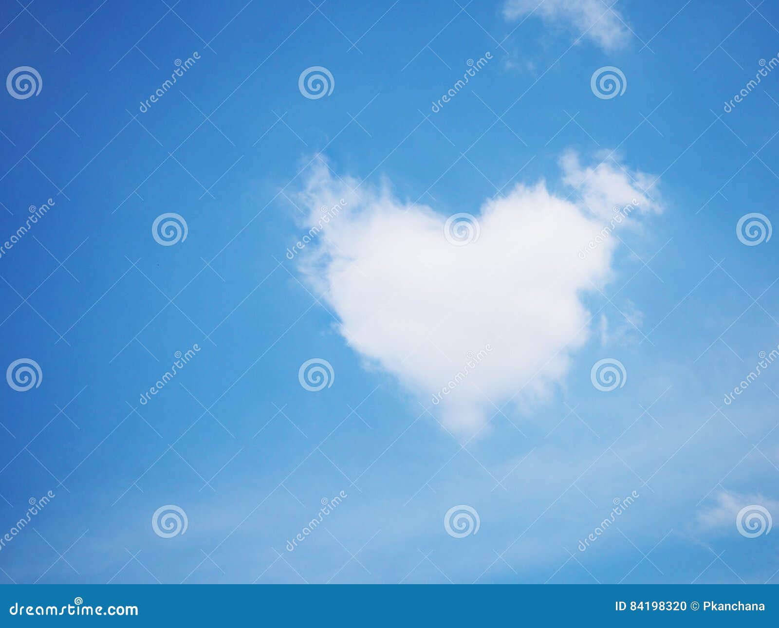 Cloud Heart Shape Over Clear Blue Sky Stock Photo - Image of heaven ...