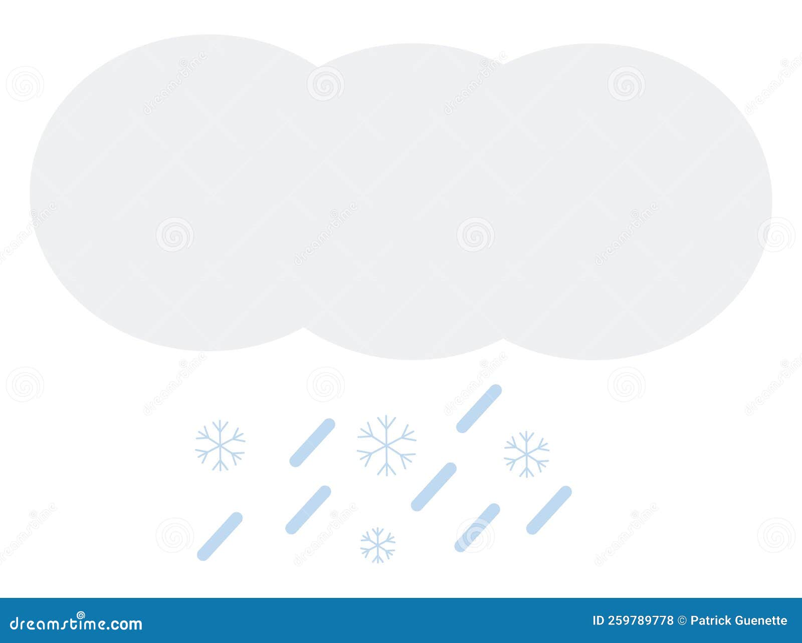 Cloud of Heavy Wet Snow, Icon Icon Stock Vector - Illustration of cold ...