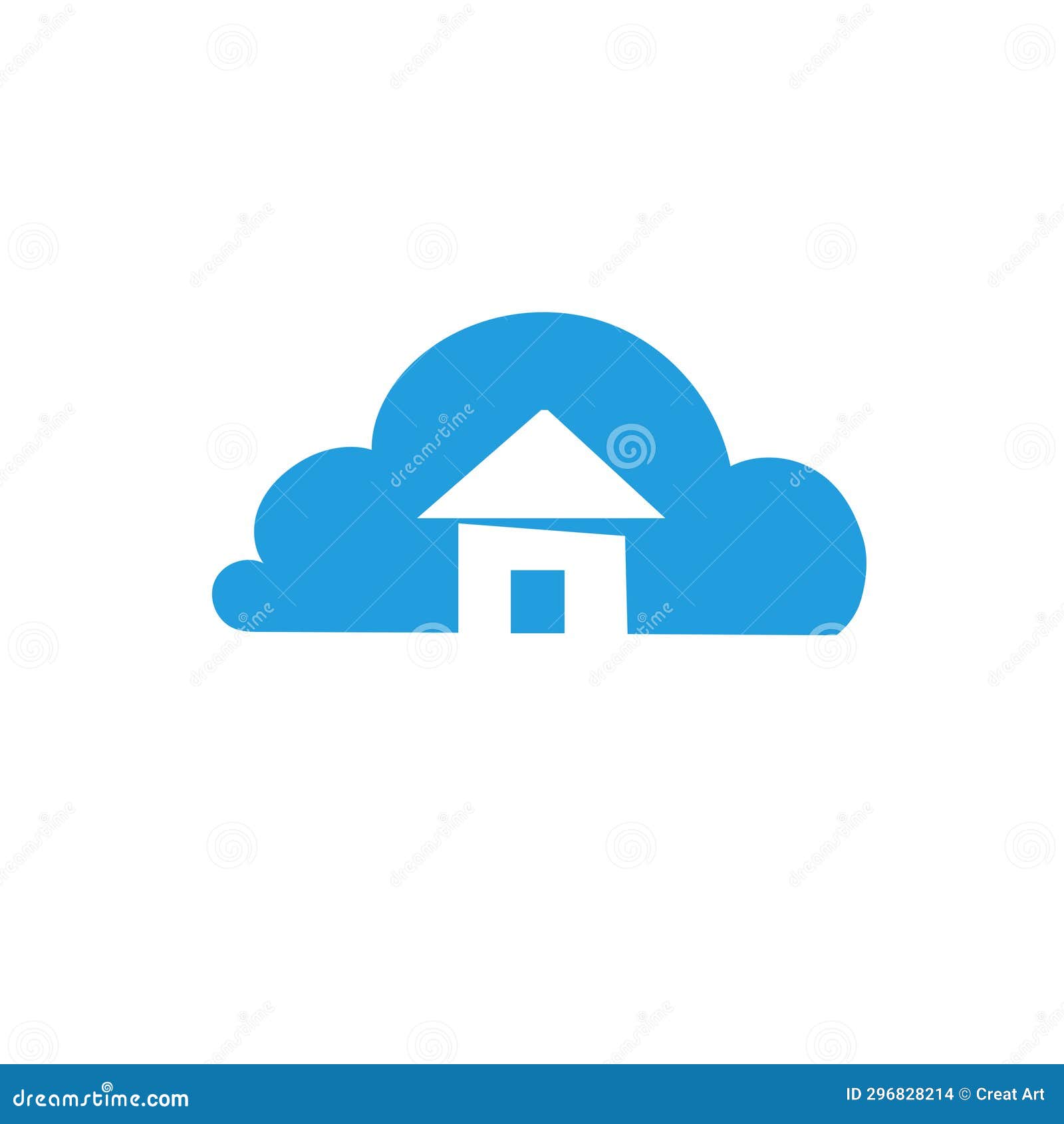 Cloud Home Logo Icon Vector Illustration Stock Illustration ...