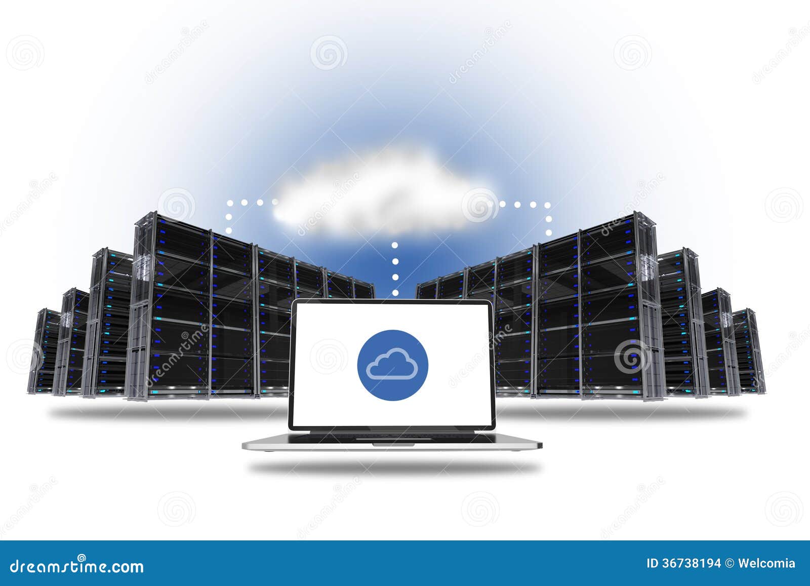 Cloud Hosting Concept stock illustration. Illustration of design - 36738194