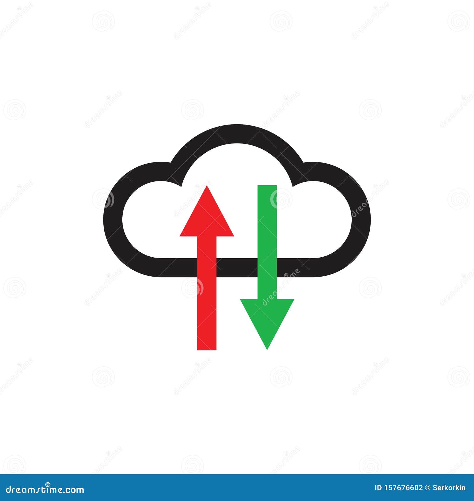 Cloud Hosting Icon Design. Computing Technology Sign. Download and ...
