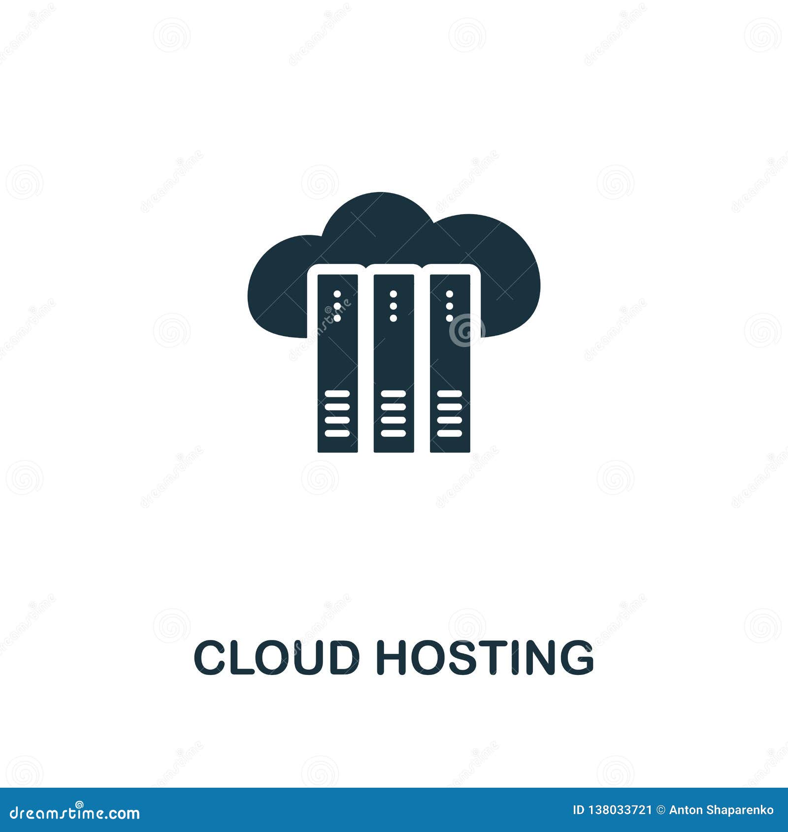 Cloud Hosting Icon. Premium Style Design from Web Hosting Icon ...