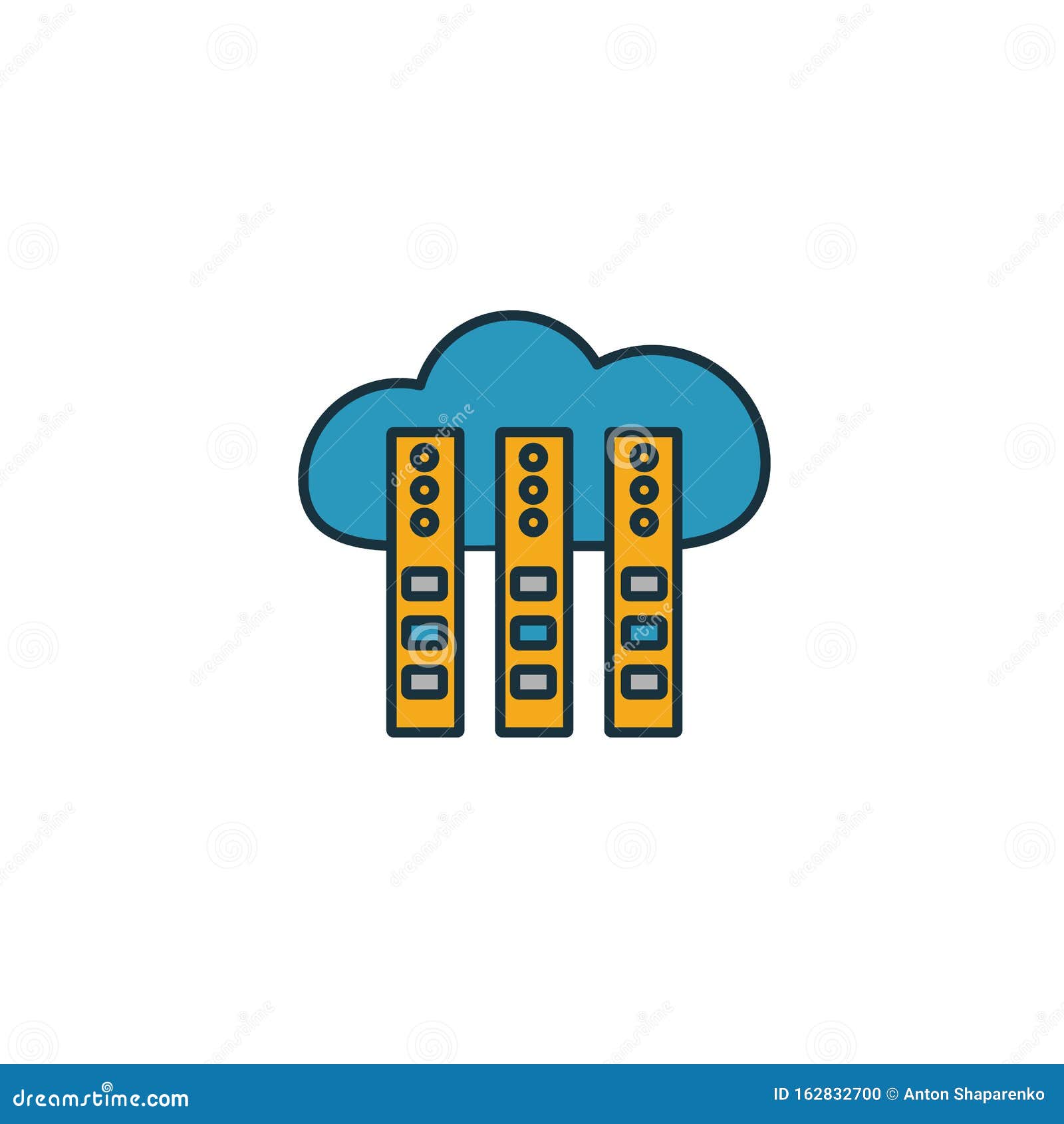 Cloud Hosting Icon. Simple Element from Web Hosting Icons Collection ...