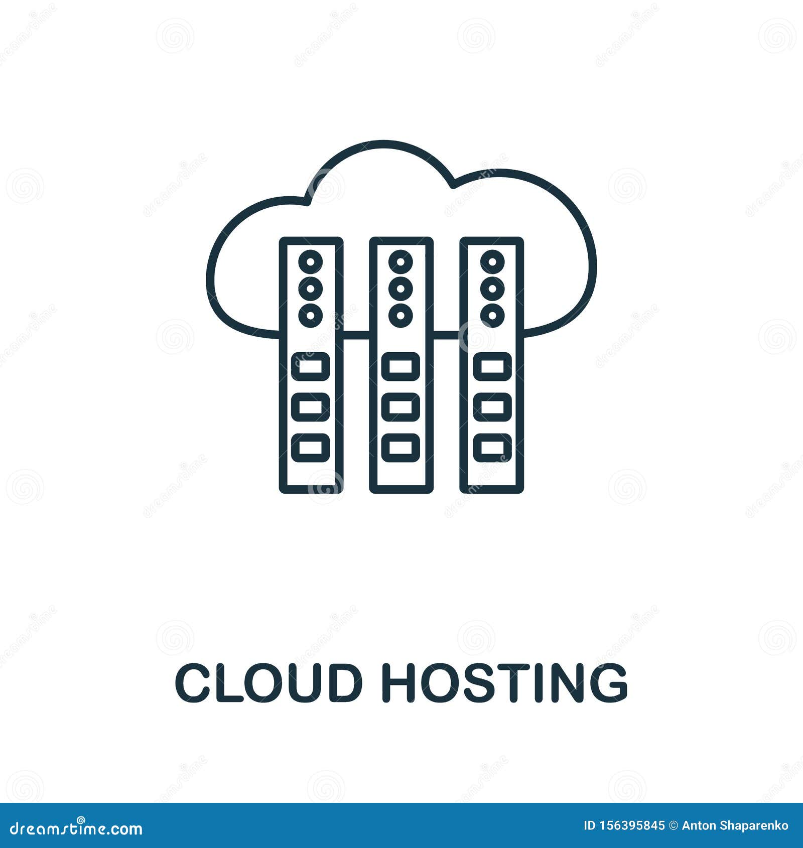 Cloud Hosting Icon. Thin Outline Style Design from Web Hosting Icons ... Cloud Hosting Icon. Thin Outline Style Design from Web Hosting Icons ...