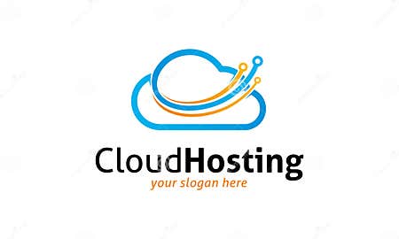 Cloud Hosting Logo stock vector. Illustration of electron - 92837609