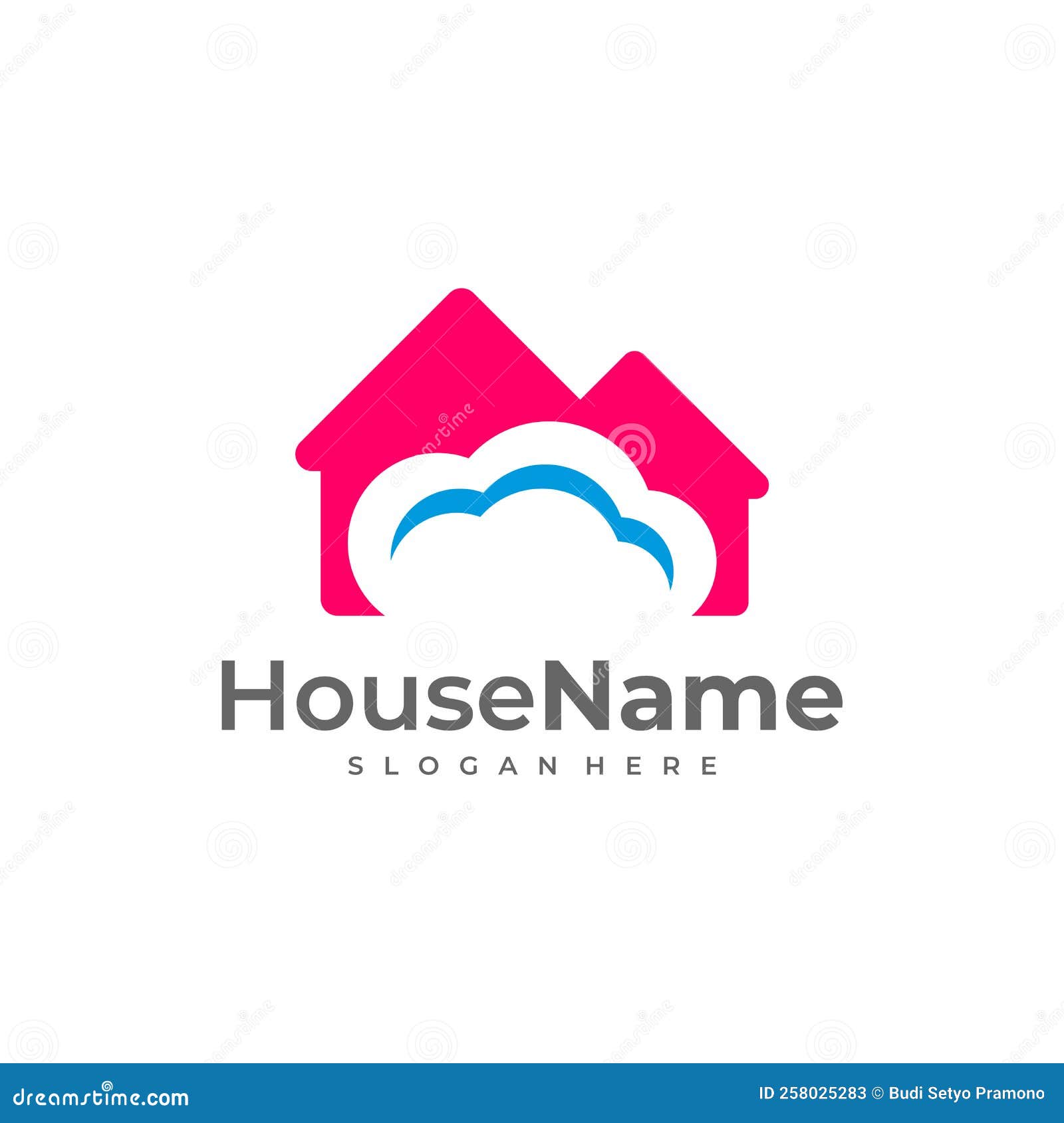 Cloud House Logo Designs Concept Vector. Home with Cloud Logo Template ...