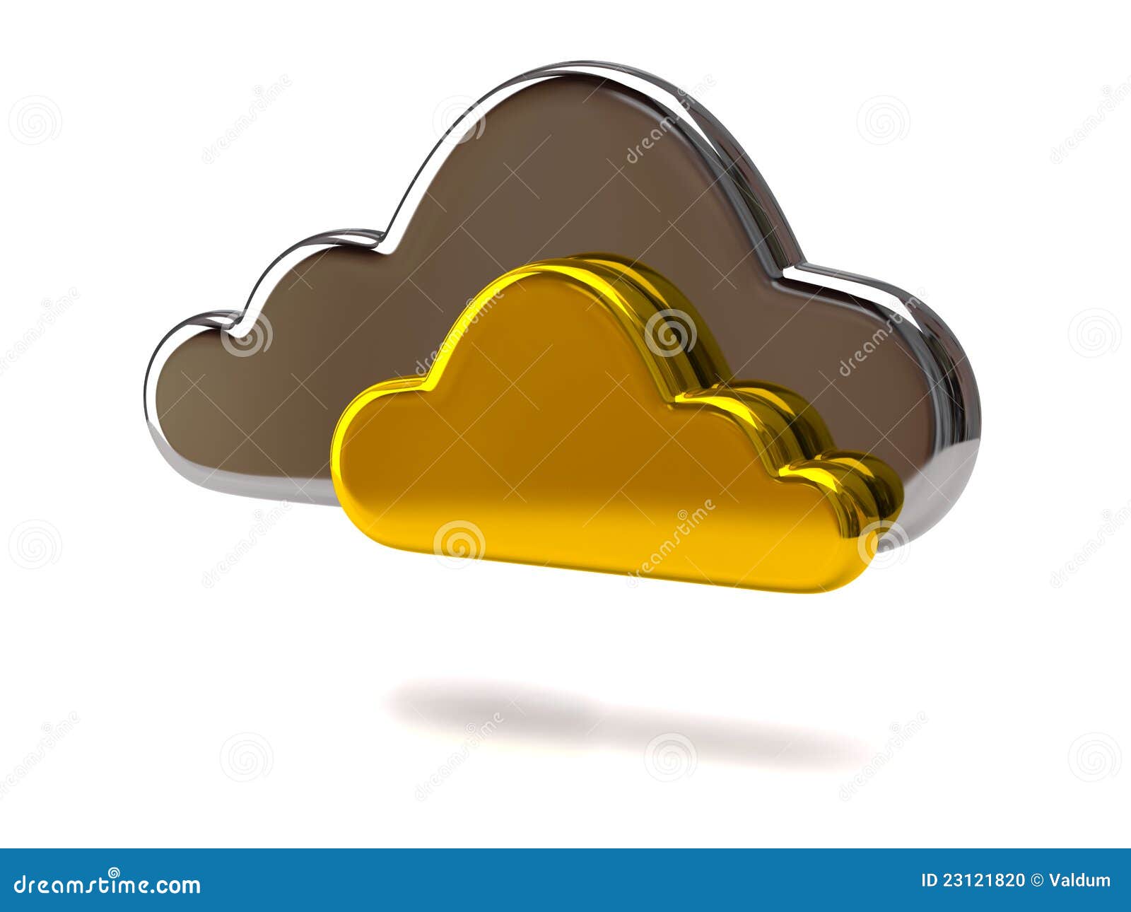 Cloud Icon stock illustration. Illustration of gold, sign - 23121820