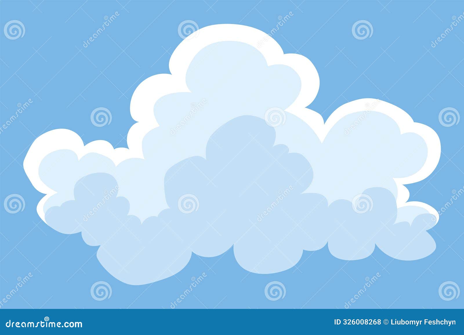 Cloud Icon. Abstract White Cloudscape Icon Symbol. Shapes in Flat Style ...