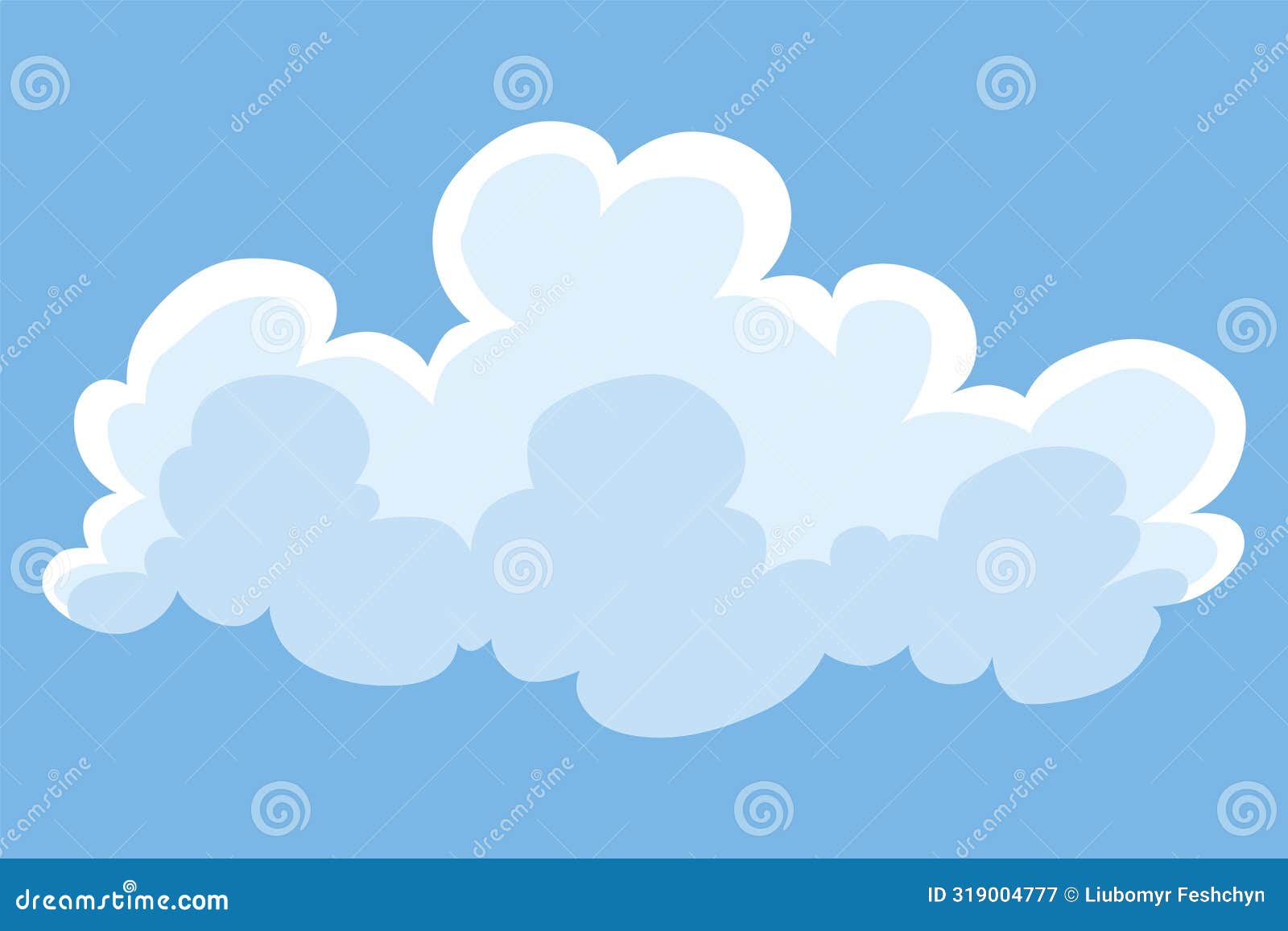 Cloud Icon. Abstract White Cloudscape Icon Symbol. Shapes In Flat Style. Vector Cloudy Design ...