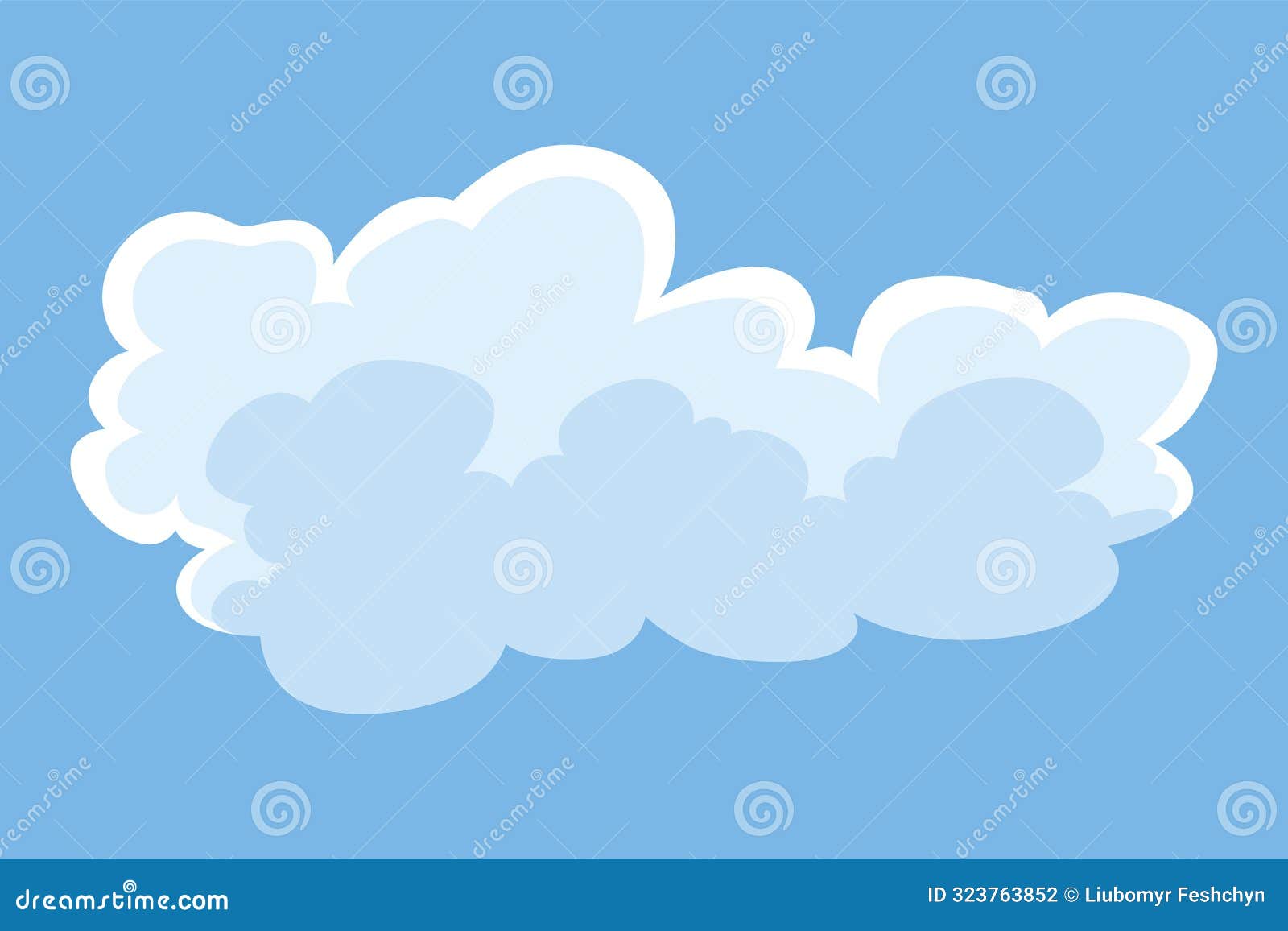 Cloud Icon. Abstract White Cloudscape Icon Symbol. Shapes In Flat Style ...