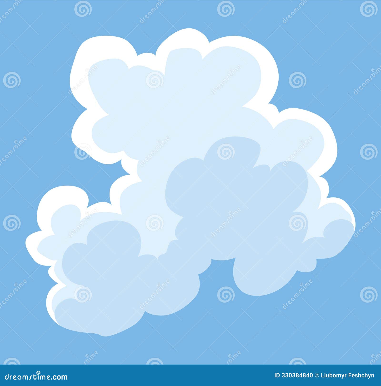Cloud Icon. Abstract White Cloudscape Icon Symbol. Shapes In Flat Style ...