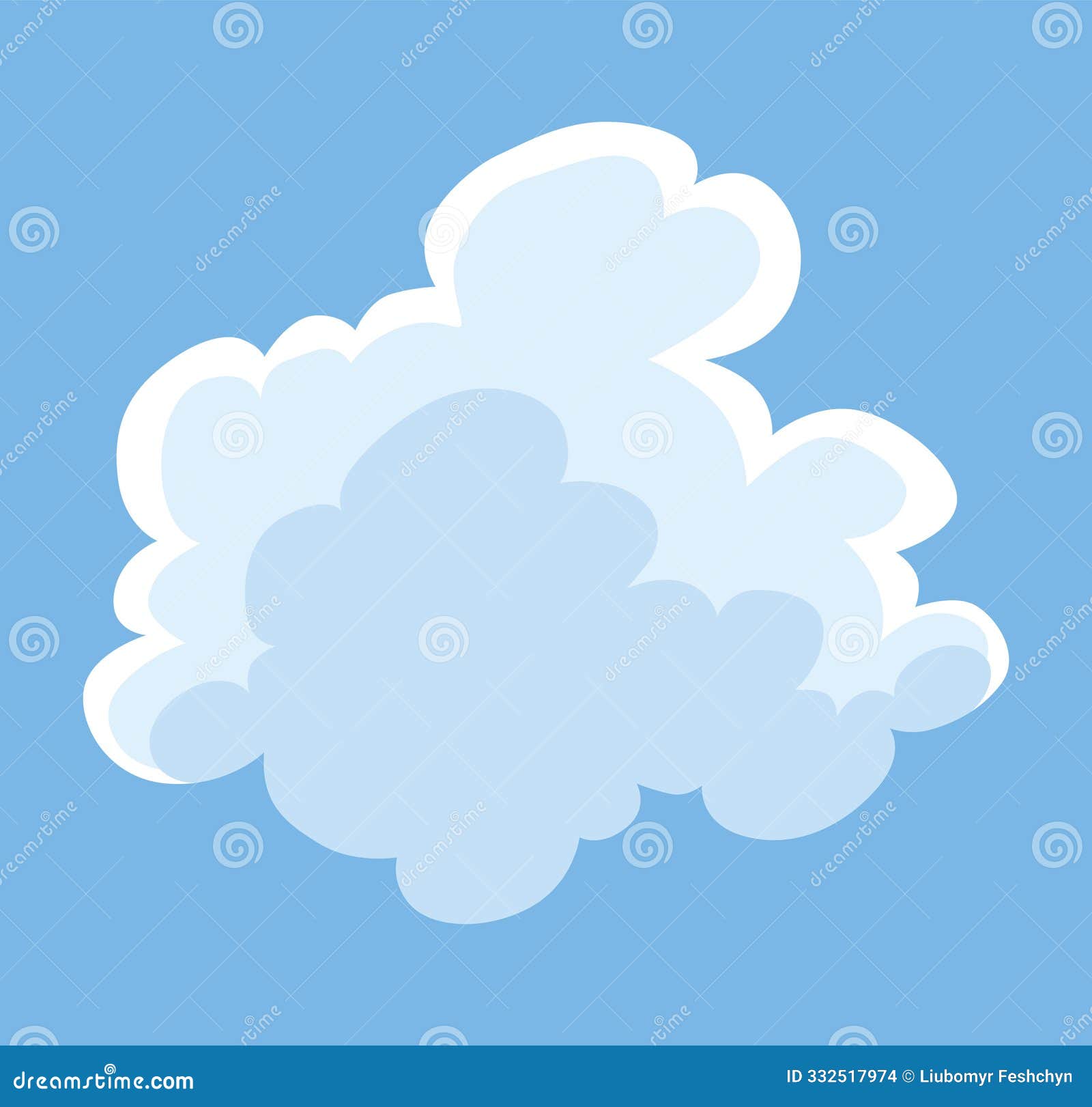 Cloud Icon. Abstract White Cloudscape Icon Symbol. Shapes in Flat Style ...