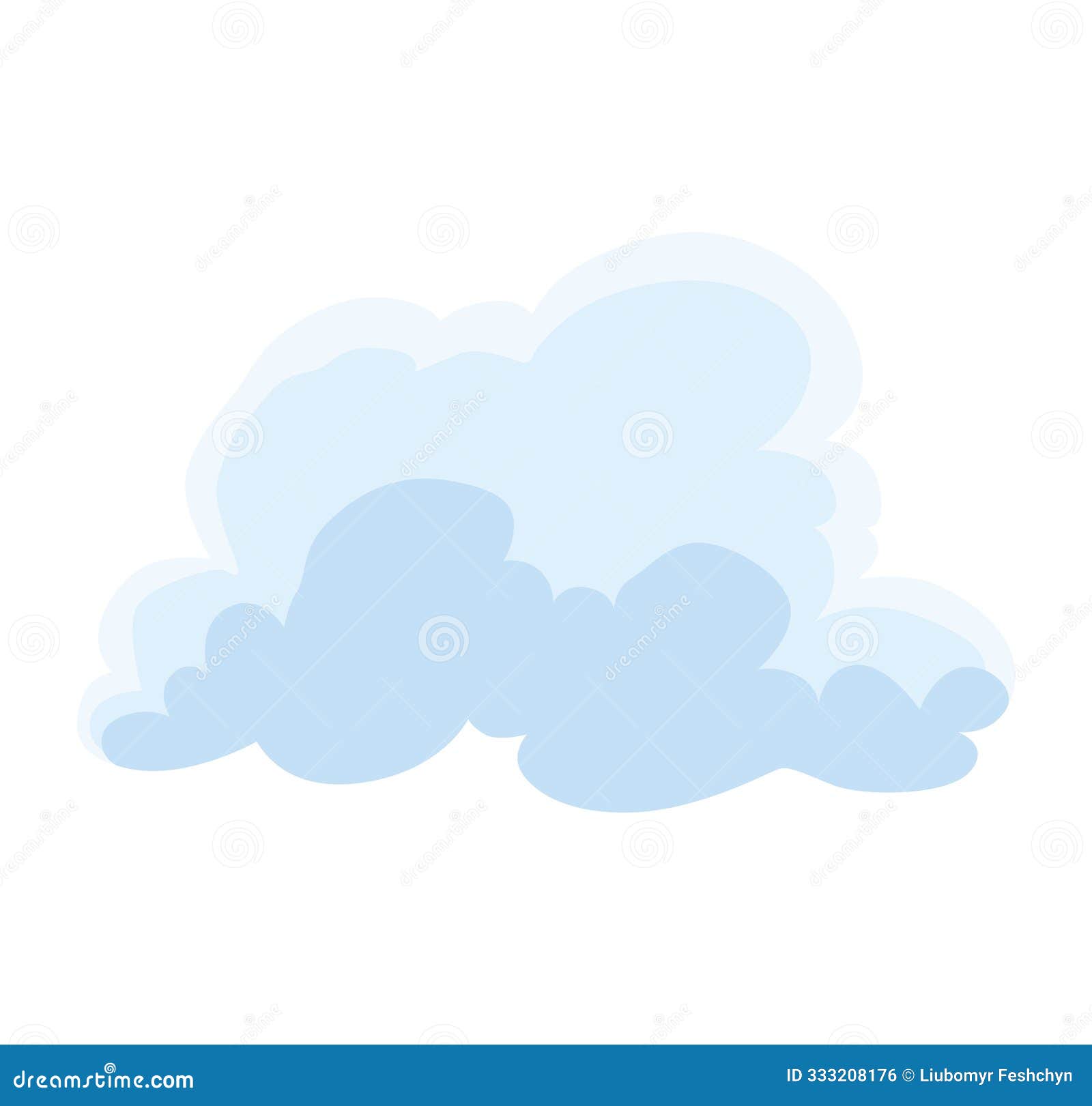 Cloud Icon. Abstract White Cloudscape Icon Symbol. Shapes in Flat Style ...