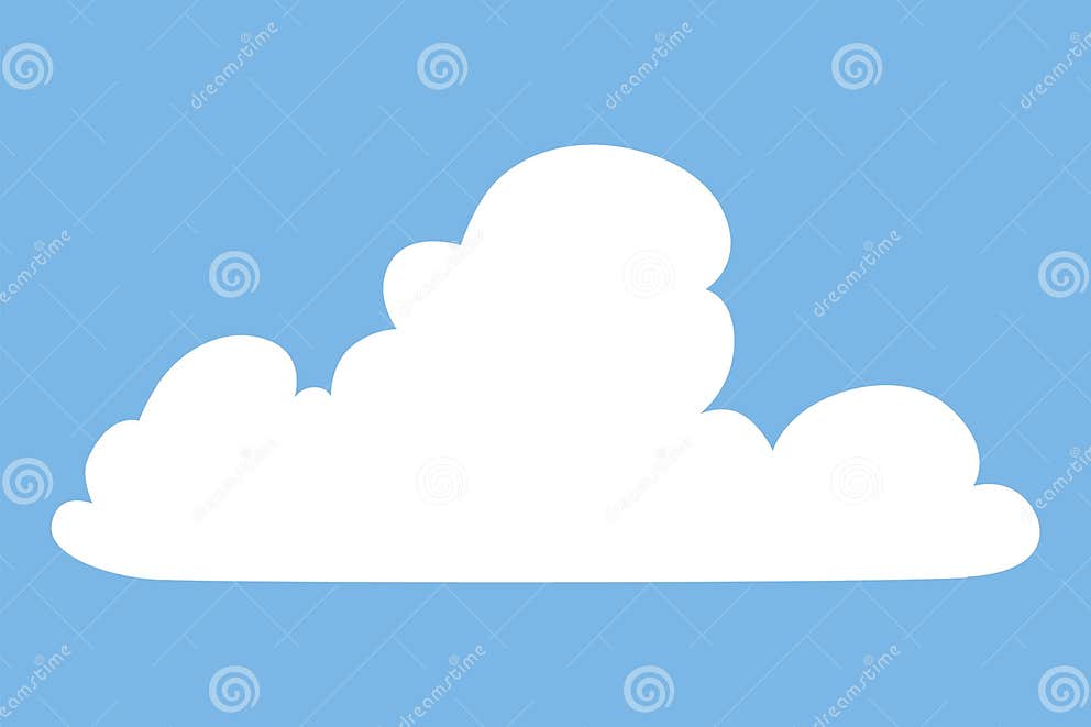 Cloud Icon. Abstract White Cloudscape Icon Symbol. Shapes in Flat Style ...