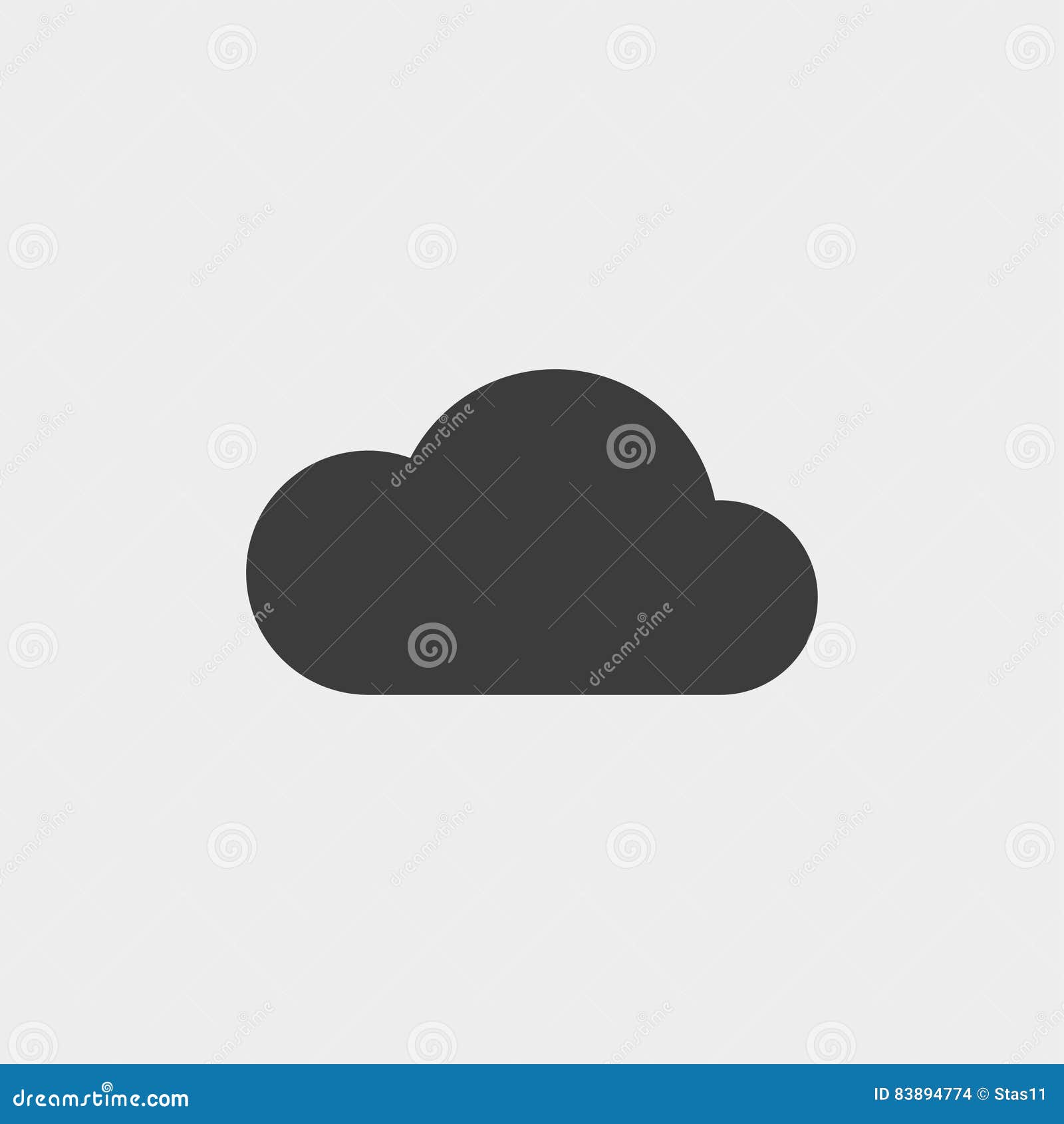 Cloud Icon in Black Color. Vector Illustration Eps10 Stock Vector ...