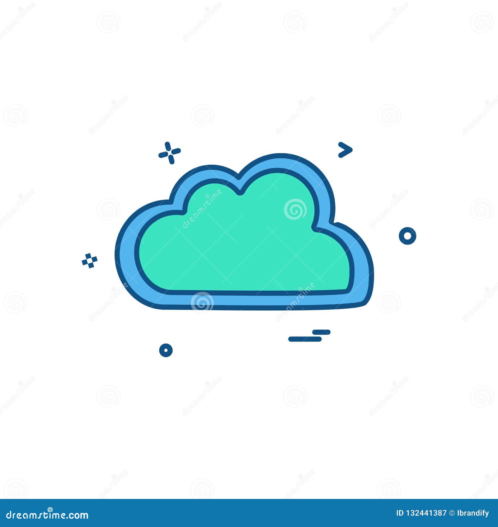 Cloud icon design vector stock vector. Illustration of icon - 132441387