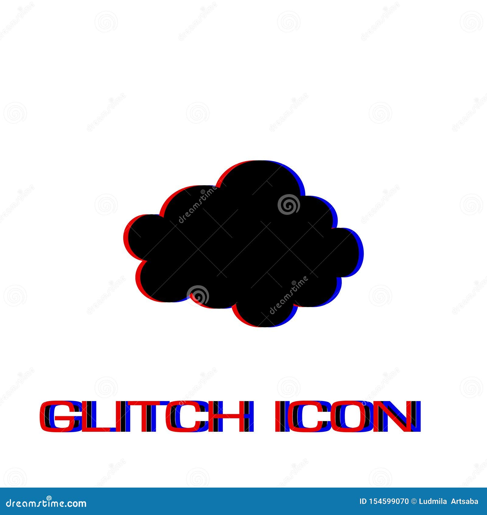 Cloud-Icon-Ebene stock abbildung. Illustration von bewirtung - 154599070