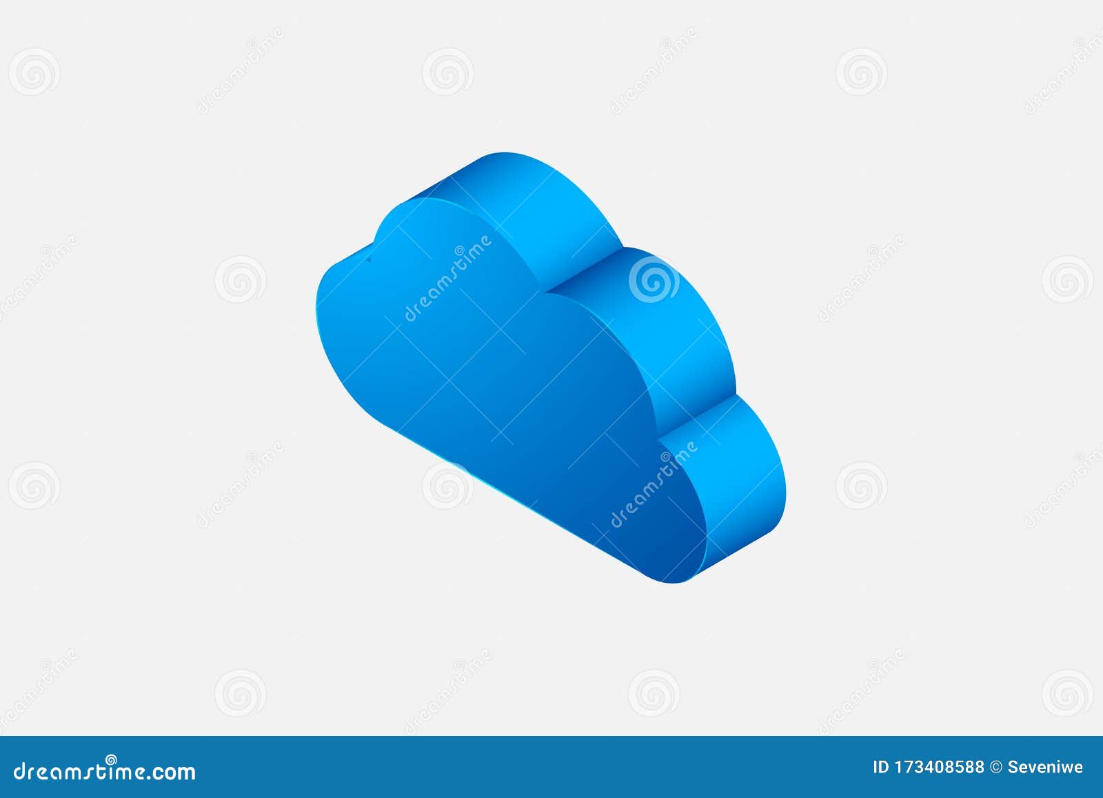 Cloud Icon in Isometric Style, Vector. Cloud Icon Stock Vector ...