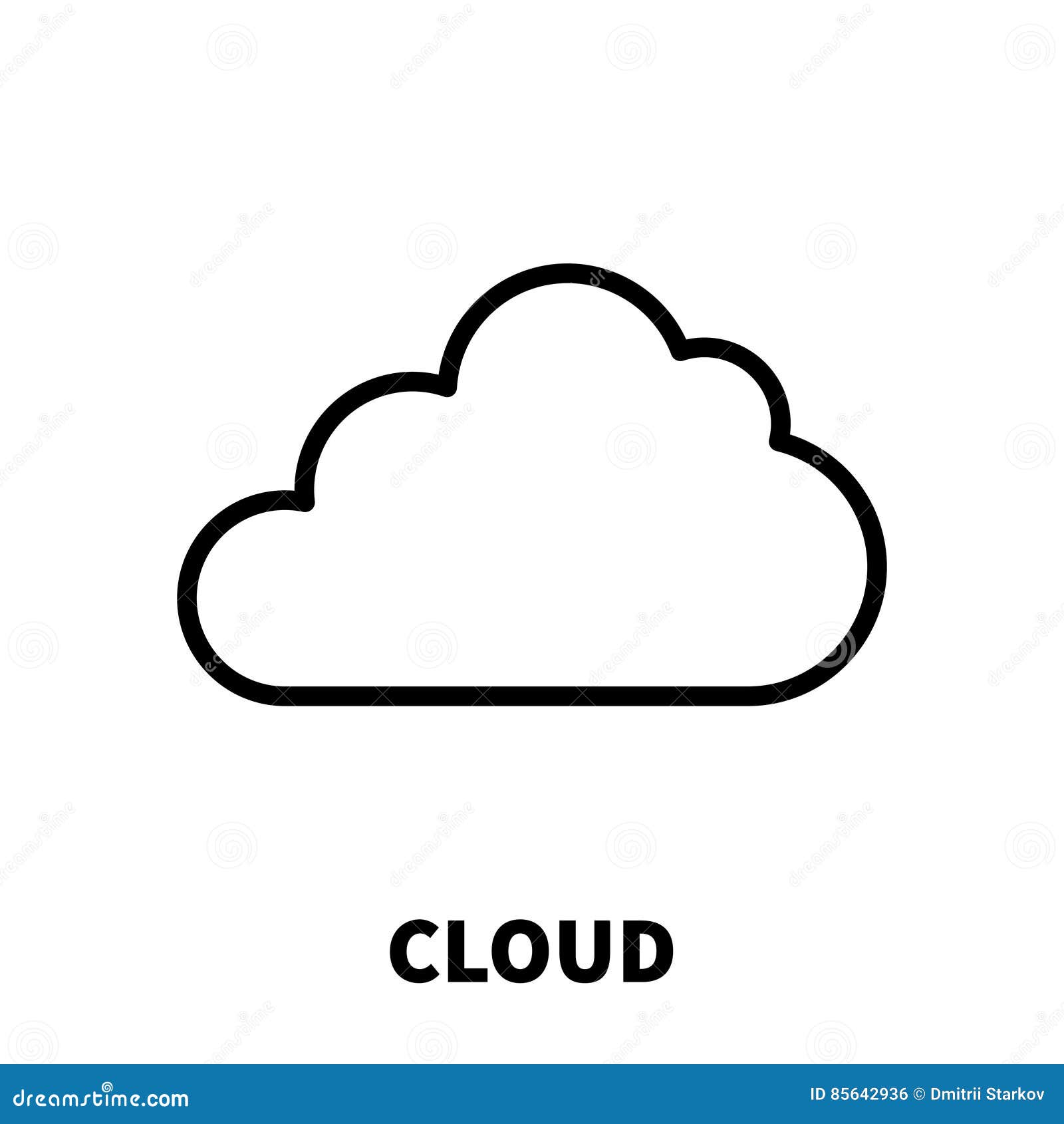 Cloud Icon or Logo in Modern Line Style. Stock Vector - Illustration of ...