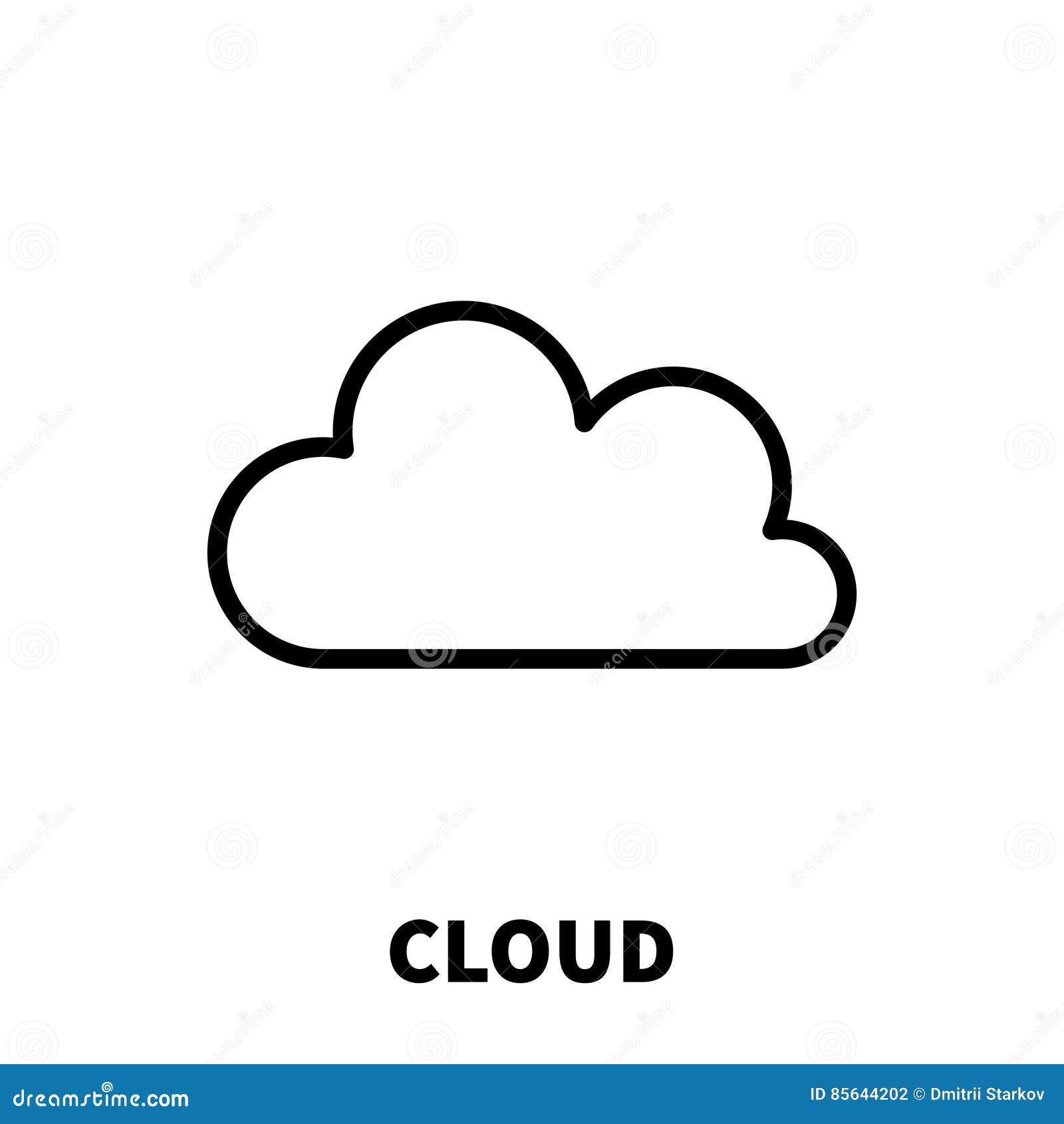 Cloud Icon or Logo in Modern Line Style. Stock Vector - Illustration of ...