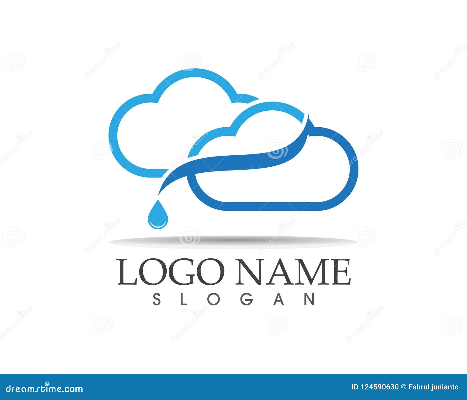 Cloud Icon Logo Vector Template Stock Vector - Illustration of icon ...