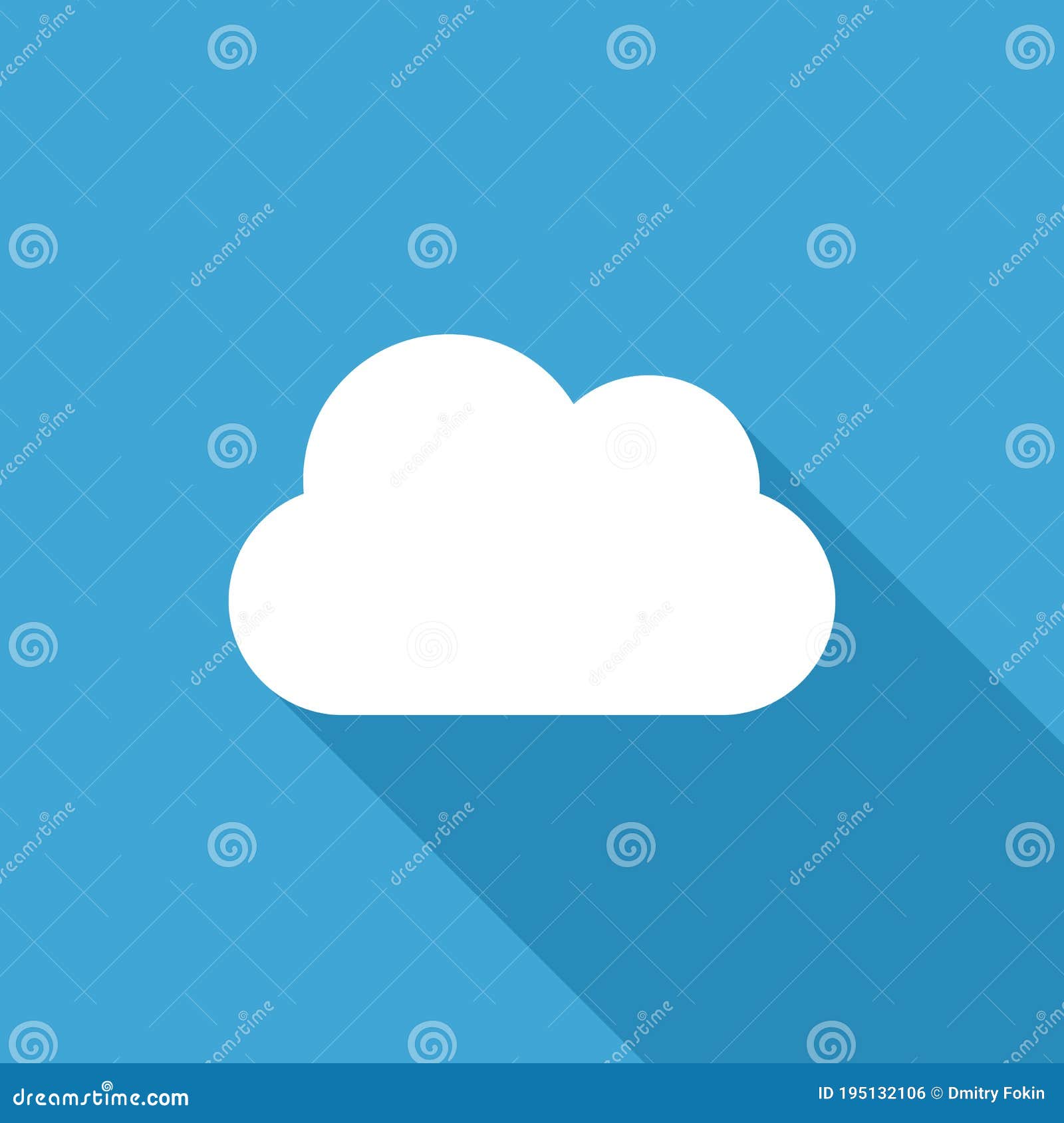 Cloud Icon, Modern Minimal Flat Design Style, Vector Illustration Stock ...