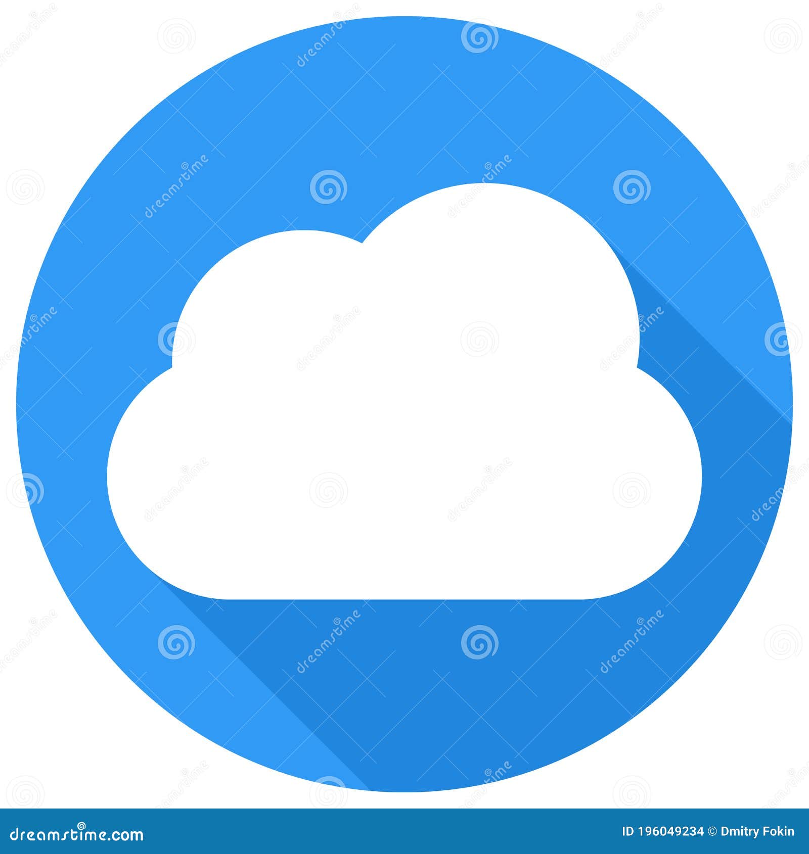 Cloud Icon, Modern Minimal Flat Design Style, Vector Illustration Stock ...