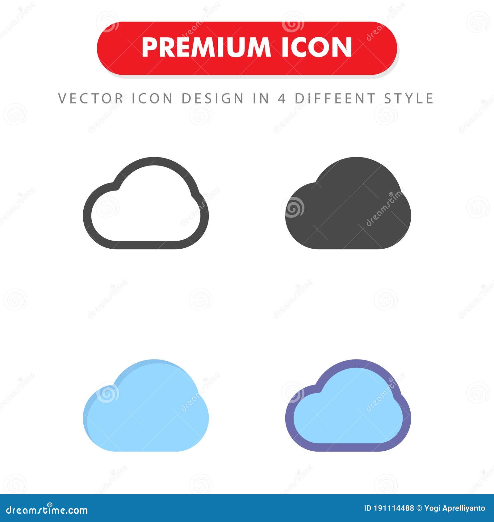 Cloud Icon Pack Isolated on White Background. for Your Web Site Design ...