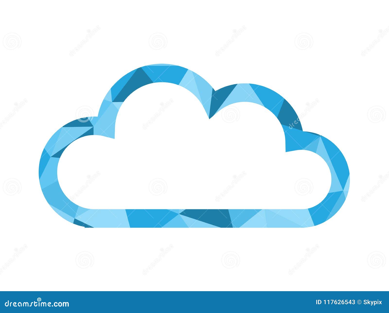 Cloud Icon with Polygon Pattern Stock Vector - Illustration of ...