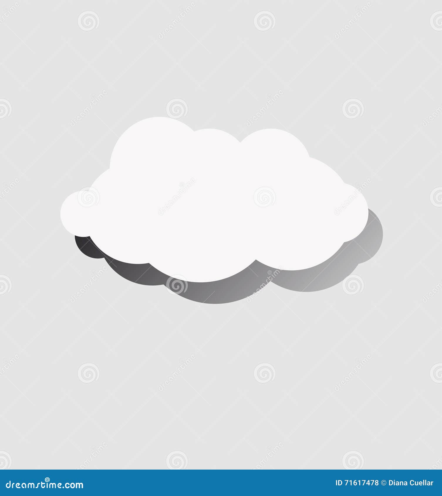 Cloud icon with shadow stock vector. Illustration of cloud - 71617478