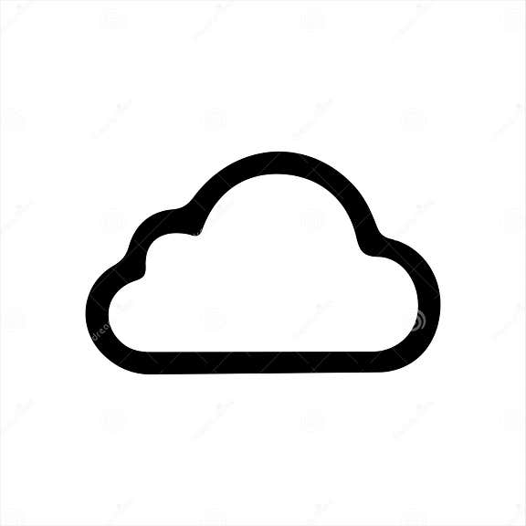 A Cloud Icon Silhouette is a Simple, Solid-color Outline of a Cloud ...