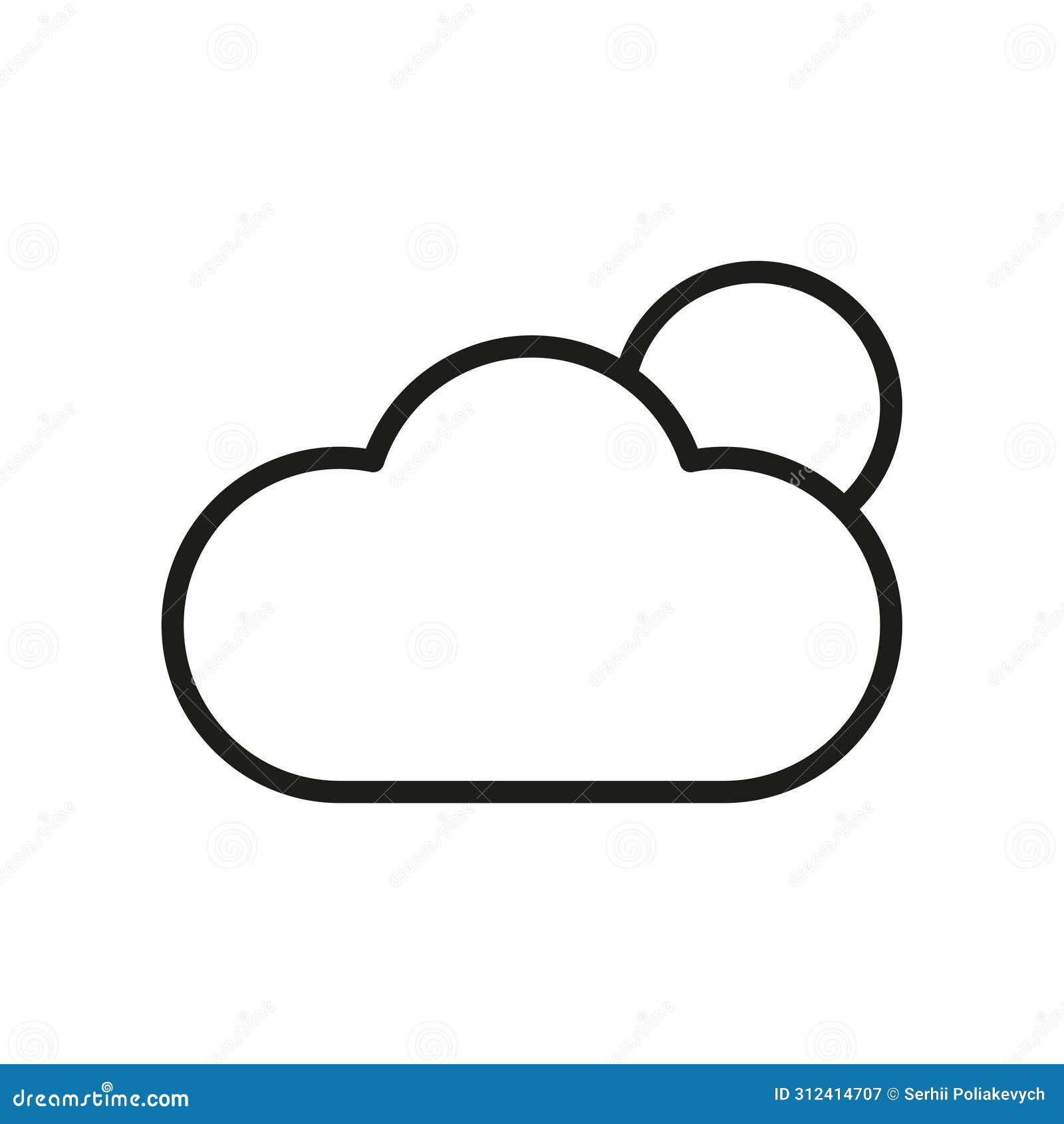 Cloud Icon Simple Design. Small Cumulus Symbol. Vector Illustration ...