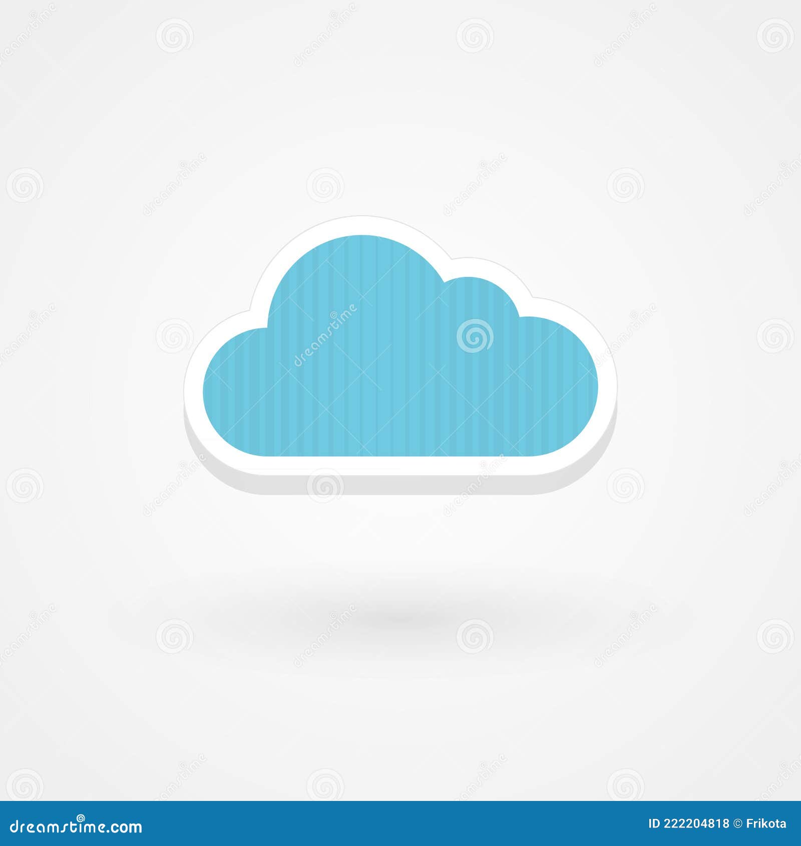Cloud Icon Sticker. Concept of Cloud Computing, Cloud Storage. Vector ...