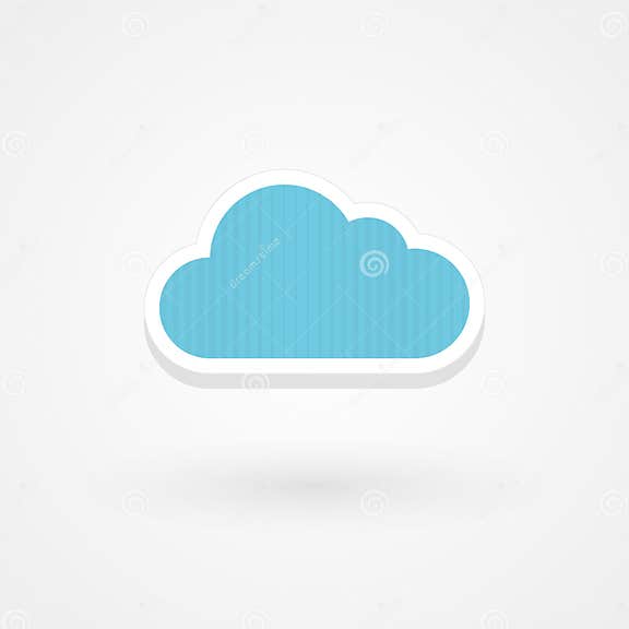 Cloud Icon Sticker. Concept of Cloud Computing, Cloud Storage. Vector ...