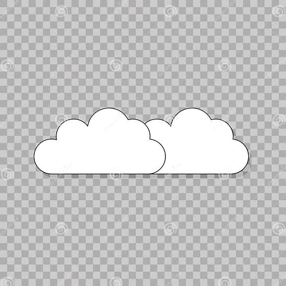 Cloud Icon on Transparent Background.Vector Clouds. Isolated Vector ...