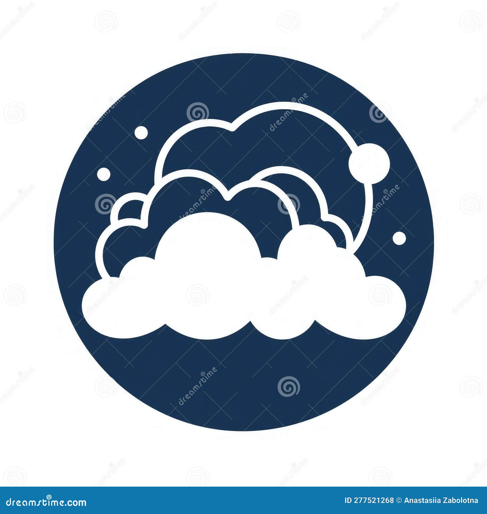 Cloud Icon with Varying Degrees of Thickness and Coverage To Represent ...