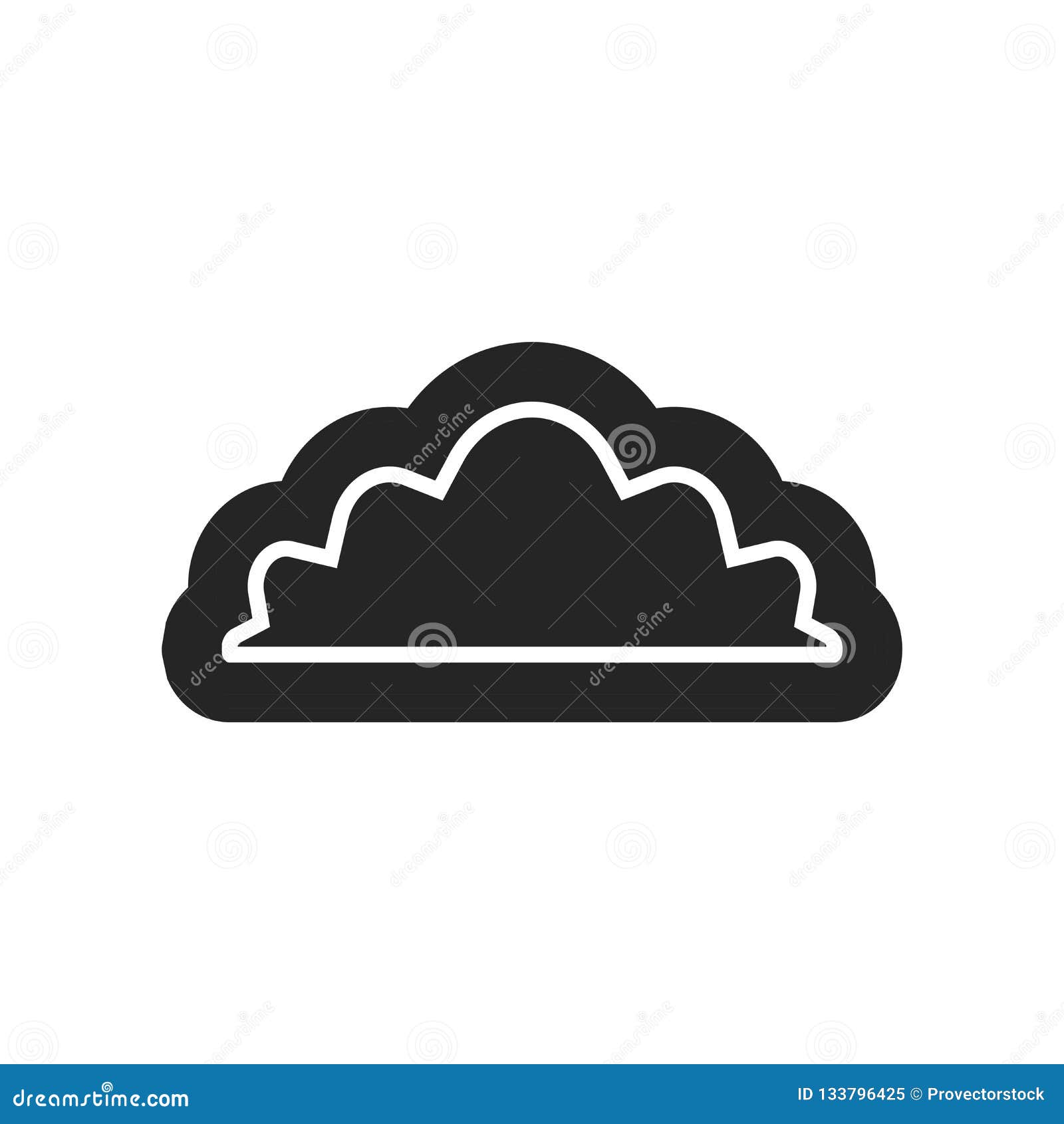 Cloud Icon Vector Sign and Symbol Isolated on White Background Stock ...