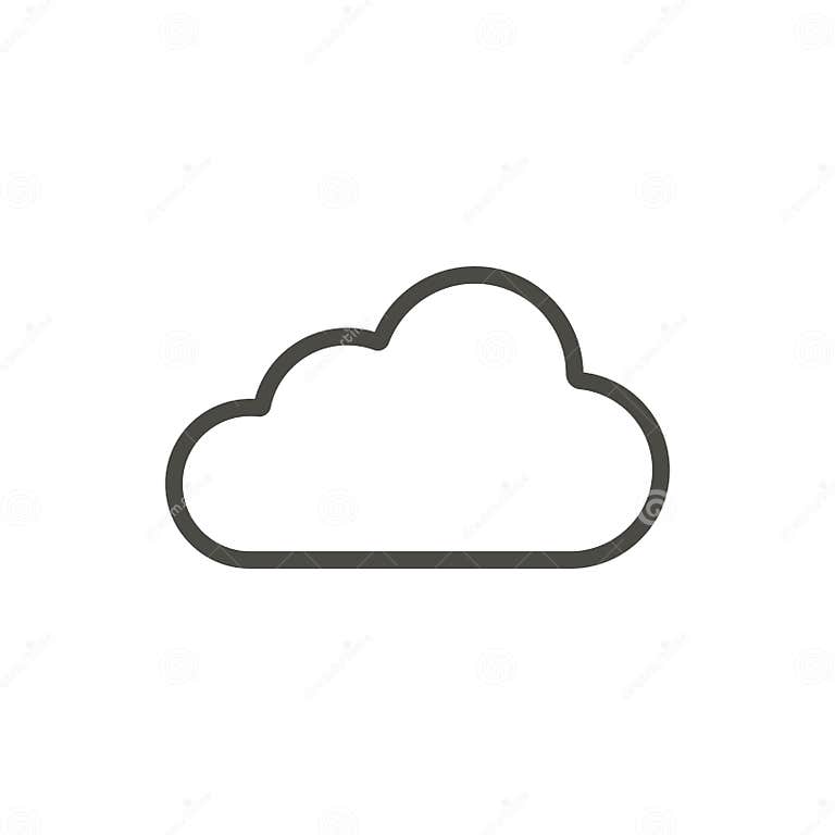 Cloud Icon Vector. Line Sky Symbol. Stock Vector - Illustration of ... Cloud Icon Vector. Line Sky Symbol. Stock Vector - Illustration of ...