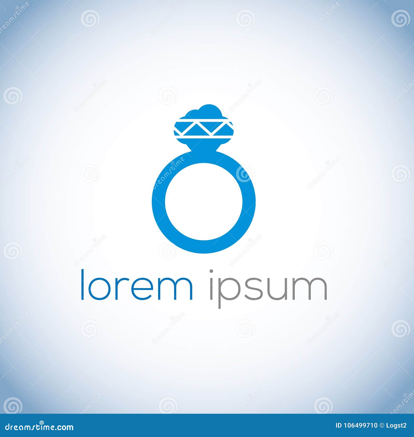 Cloud Icon Vector Logo in the Form of a Diamond Ring Stock Vector ...