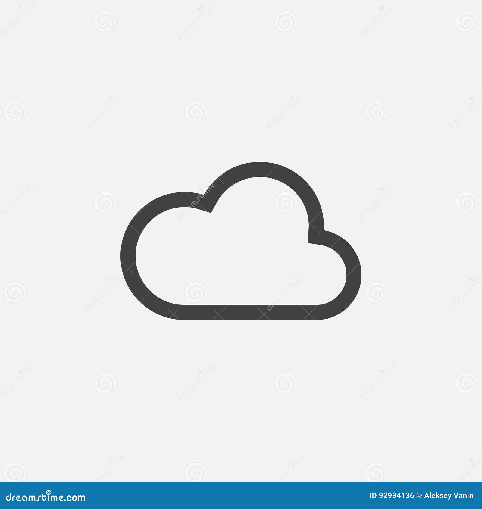 Cloud Icon, Vector Logo Illustration, Pictogram Isolated on White ...