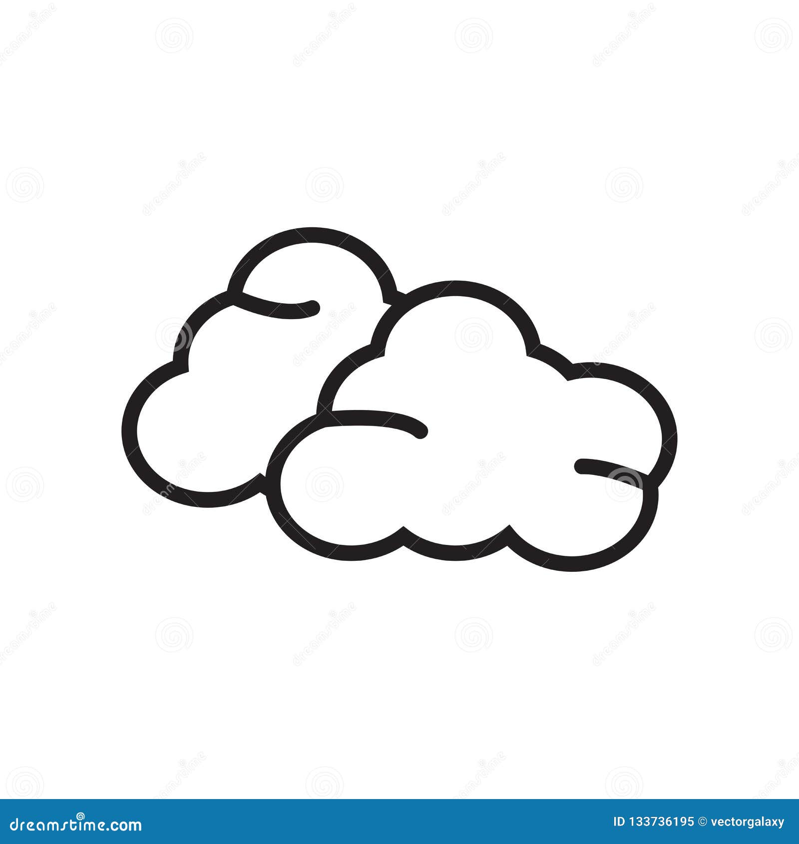 Cloud Icon Vector Sign and Symbol Isolated on White Background, Cloud ...