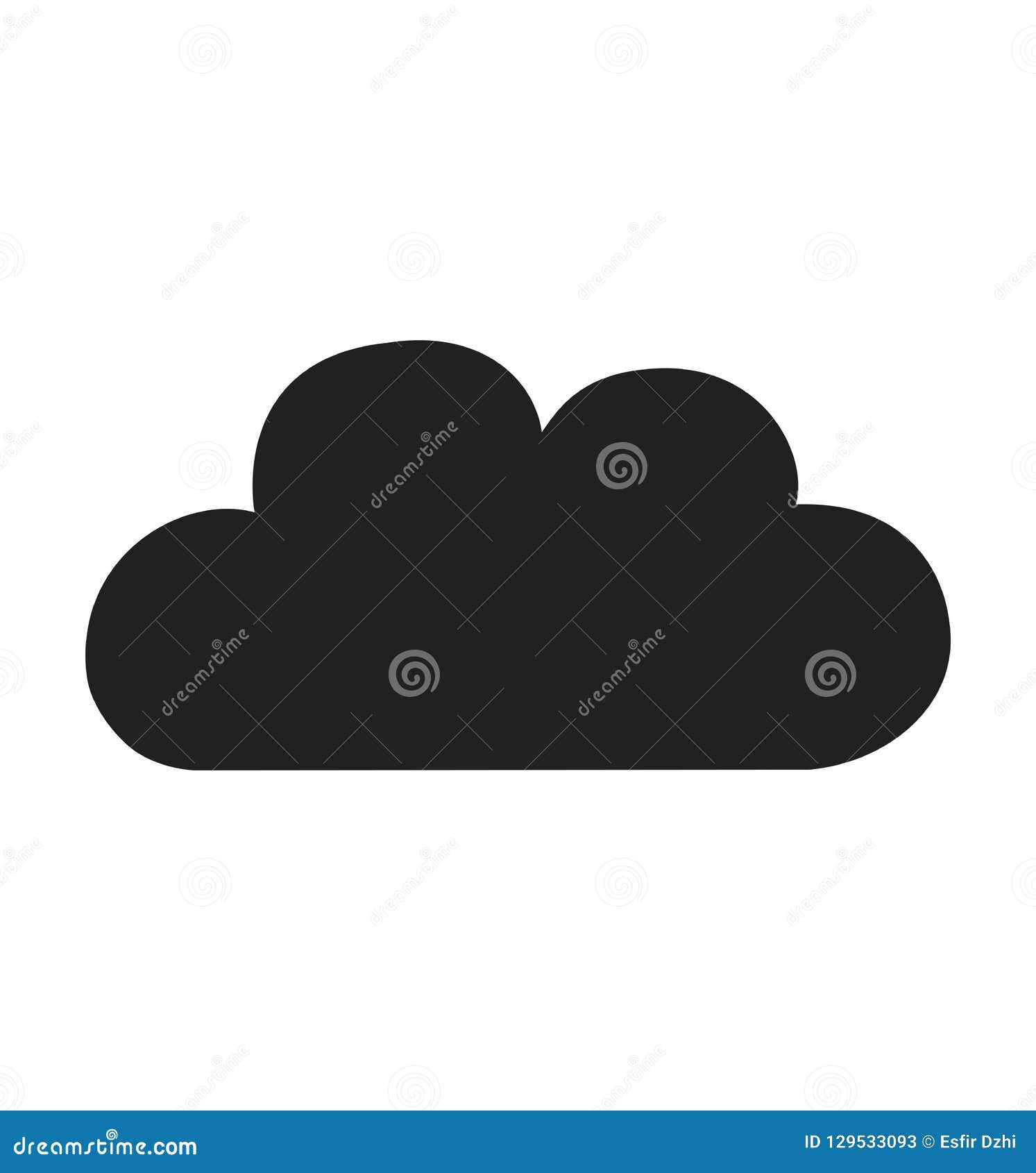 Cloud Icon Vector Sky Pictogram Mobile Application Vector Illustration ...