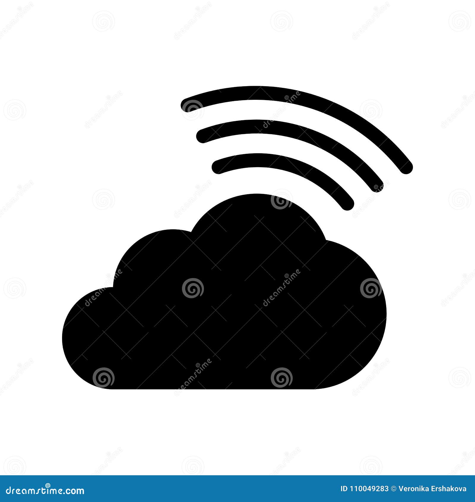 Cloud Icon on White. Cloud Saving Design. Stock Vector - Illustration ...