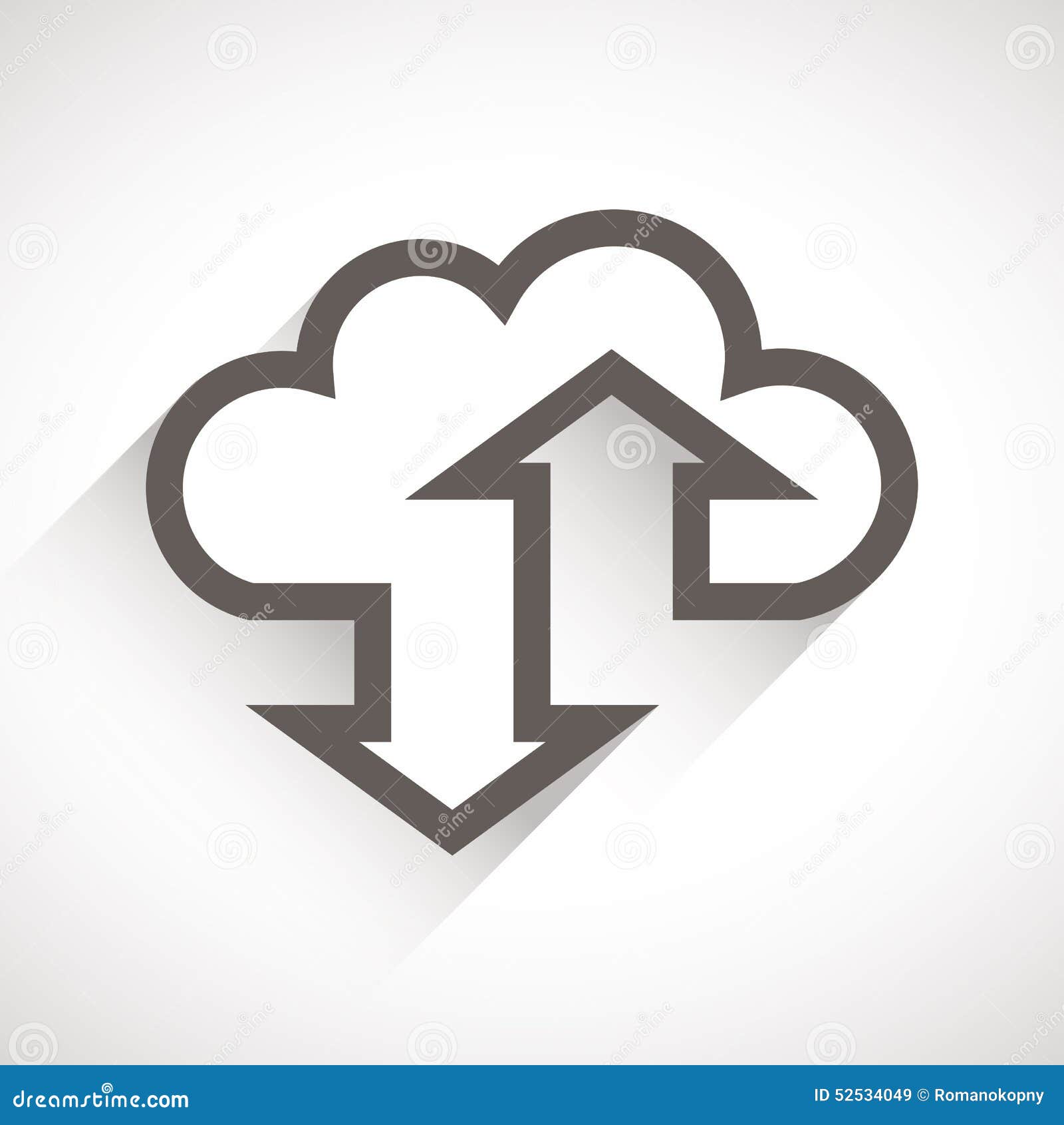 Cloud icon. stock vector. Illustration of shape, equipment - 52534049