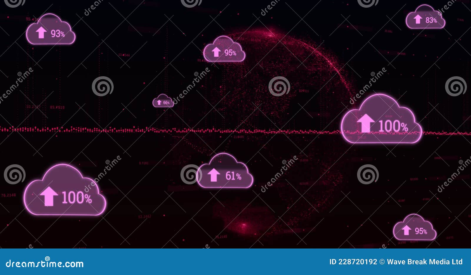 Multiple Cloud Symbol Vector Illustration, 2D Cloud, 3D Cloud, Multi ...
