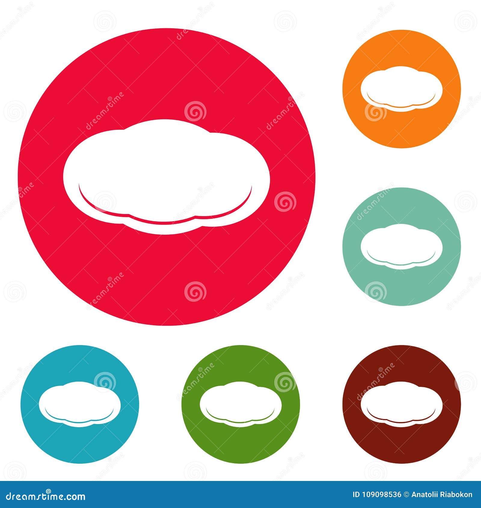 Cloud Icons Circle Set Vector Stock Vector - Illustration of digital ...