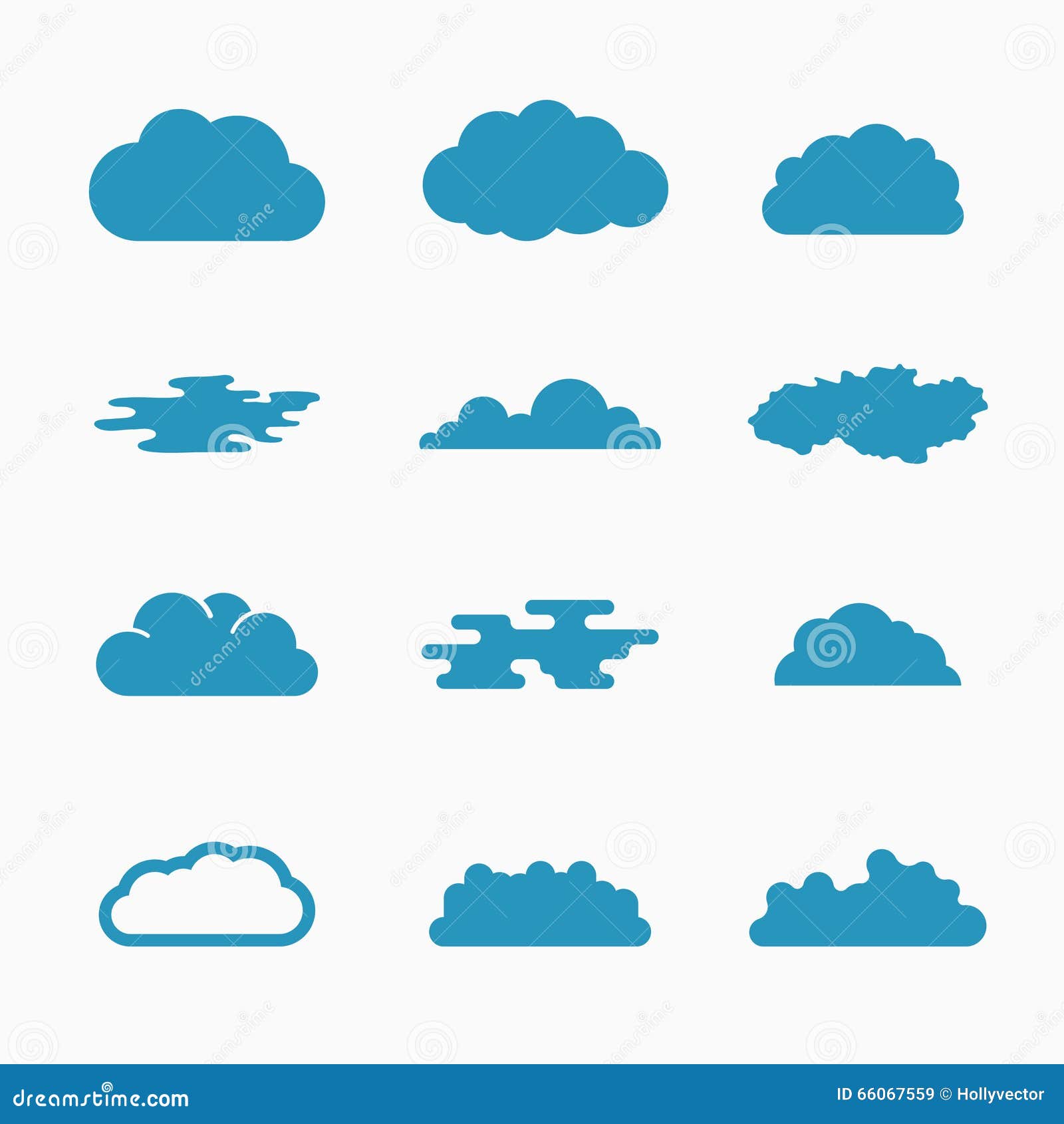 Cloud Icons, Vector Illustration Stock Vector - Illustration of symbol ...